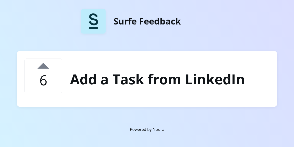 Add a Task from LinkedIn | Feature Requests | Surfe