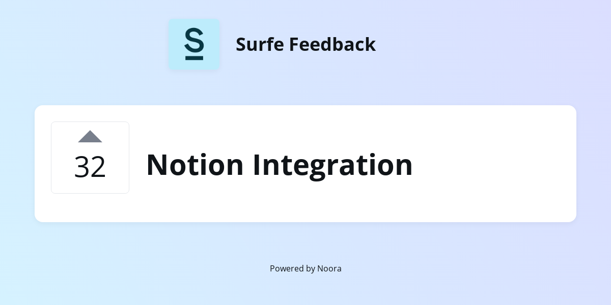 Notion Integration | Feature Requests | Surfe Notion Integration | Feature Requests | Surfe